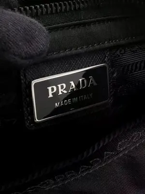 Prada 2020 Small Saffiano Leather Trim Shoulder Bag