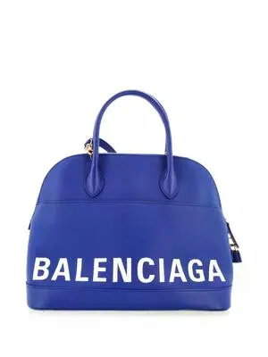 Balenciaga Logo Ville Bag Leather Medium Satchel