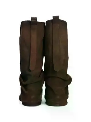 METISSE Slouchy Effect Distressed Finish Boots