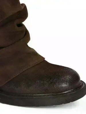 METISSE Slouchy Effect Distressed Finish Boots