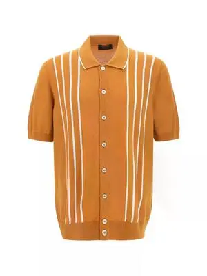GRAN SASSO Striped-detail Shirt - Orange