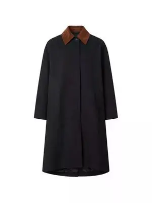 RÓHE Suede-collar Coat - Blue