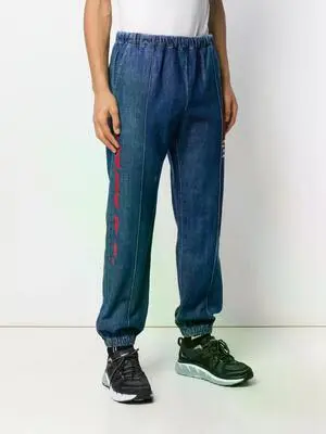 Off-White Denim Jeans With Leonardo Da Vinci Print