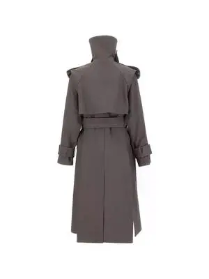 Victoria Beckham Philippa Belted Trench Coat - Grey