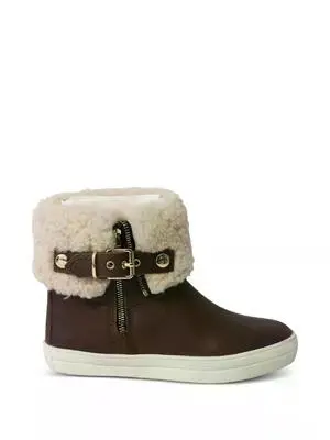 Burberry Skillman Buckle-strap Ankle Boots - Brown