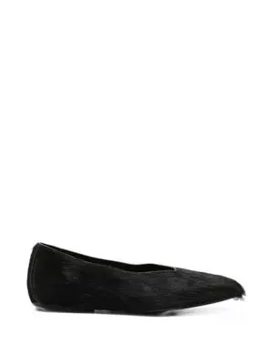 Rick Owens Square-toe Ballet Flats - Black