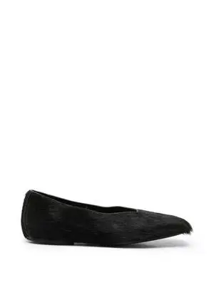 Rick Owens Square-toe Ballet Flats - Black