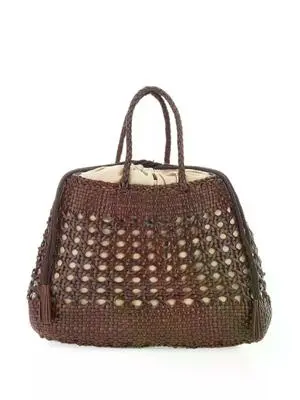 Dragon Diffusion Santa Cano Woven Leather Tote Bag - Brown