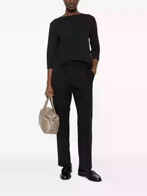 Max Mara Delfo Elasticated-waist Trousers - Black