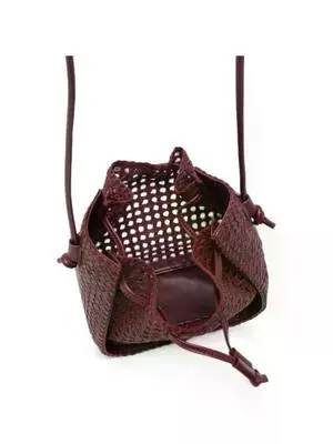 FORTE_FORTE Woven Leather Shoulder Bag