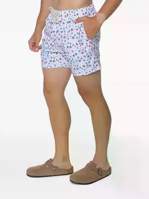 MC2 SAINT BARTH Lighting Micro Stretch Starfish-print Drawstring Swim Shorts