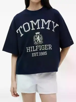 Tommy Hilfiger Logo-print Drop-shoulder T-shirt