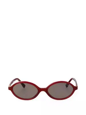 Miu Miu Oval-frame Sunglasses - Red