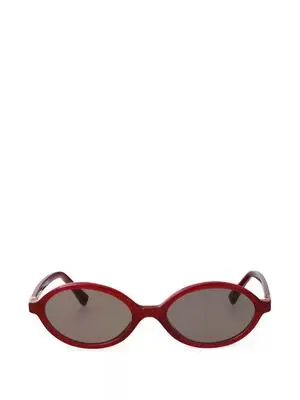 Miu Miu Oval-frame Sunglasses - Red