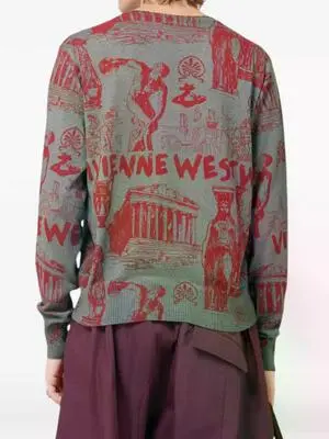 VIVIENNE WESTWOOD Orb-embroidered V-neck Sweater
