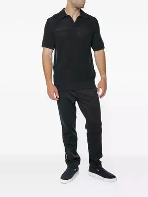 Michael Kors Johnny Textured Collar Polo Shirt