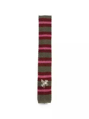 Etro Pegaso-embroidered Striped-pattern Tie - S9890