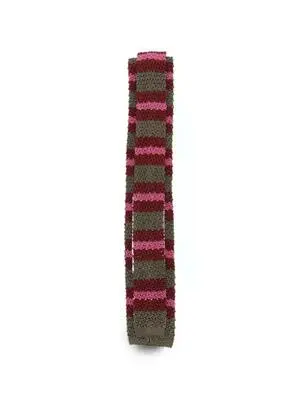 Etro Pegaso-embroidered Striped-pattern Tie