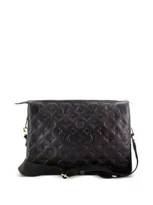 LOUIS VUITTON Coussin Mm Monogram Embossed Lambskin Crossbody Bag - Black