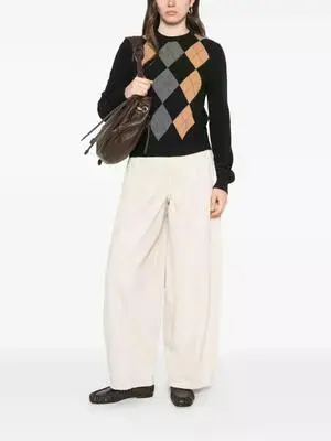 JUCCA Argyle Pattern Wool Sweater