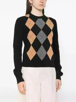 JUCCA Argyle Pattern Wool Sweater