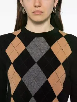 JUCCA Argyle Pattern Wool Sweater
