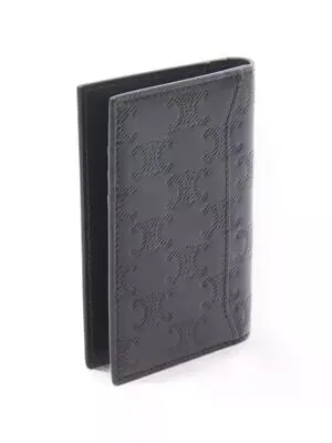 Celine 2020s Triomphe Embossed Card Case - Black