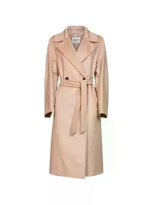 Max Mara Double-breasted Belted Coat - Pink