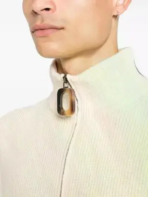 JW Anderson Half-zip Ribbed-knit Sweater