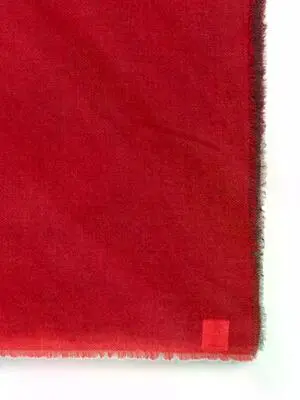 Faliero Sarti Coccola Frayed-edge Scarf Red