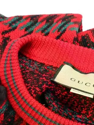 Gucci 2010s Houndstooth Cropped Sweater