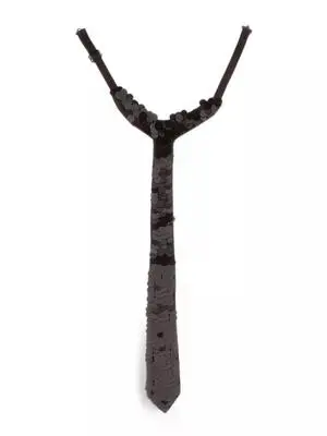 P.a.r.o.s.h Sequin Embellished Tie - Black