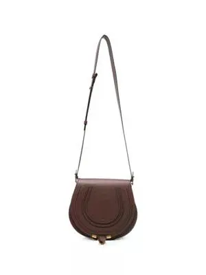 Chloé Marcie Grained-leather Shoulder Bag - Brown