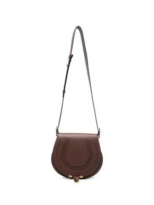 Chloé Marcie Grained Leather Shoulder Bag - Brown