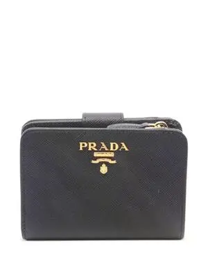 Prada Saffiano Metal Bi-fold Wallet - Black