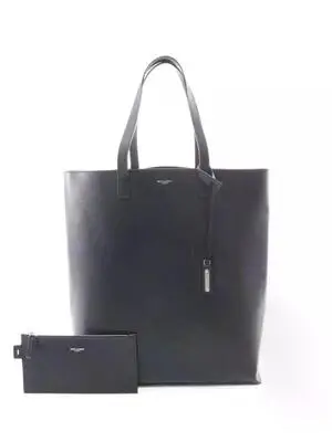 Saint Laurent 2010s Leather Tote Bag - Blue
