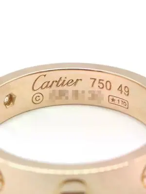 Cartier 18k Rose Gold Diamond Love Ring