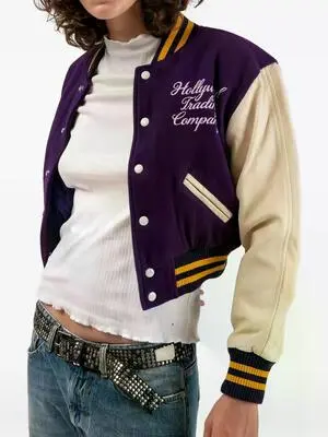 HTC LOS ANGELES College Logo-embroidered Varsity Jacket