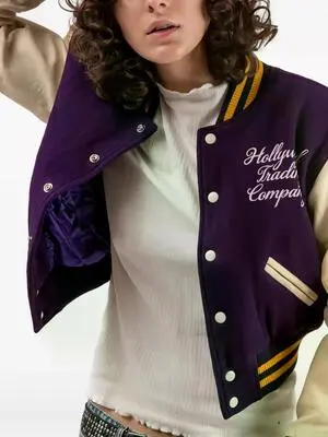 HTC LOS ANGELES College Logo-embroidered Varsity Jacket