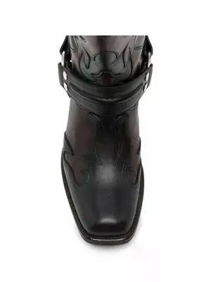 Versace Harness-detail Embroidered Boots
