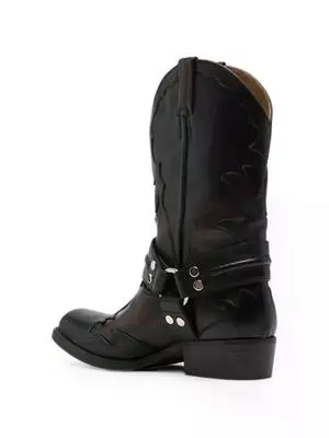 Versace Embroidered Harness Boots