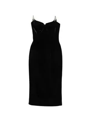 ADAMARIS Crystal-embellished Strapless Midi Dress - Black