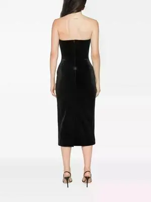 ADAMARIS Crystal-embellished Strapless Midi Dress