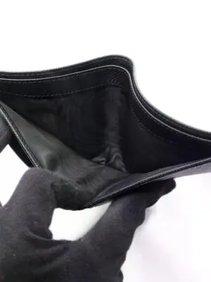 Prada 2020s Saffiano-leather Triangle Bi-fold Wallet