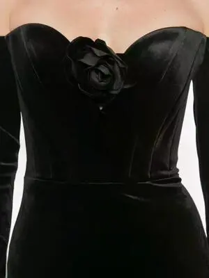 ADAMARIS Off-shoulder Rose-detail Maxi Dress
