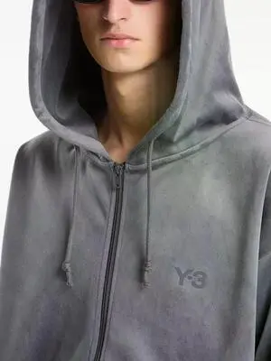 Y3 Velvet Zip-up Hoodie