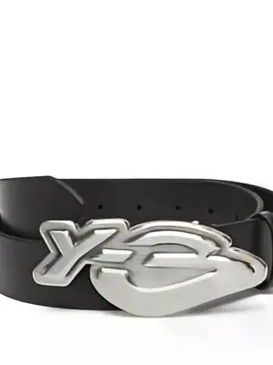 Y3 Logo-plaque Leather Belt