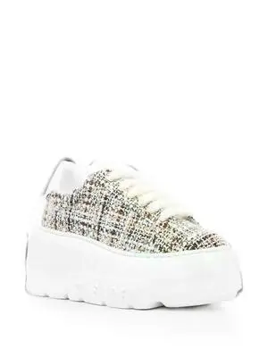 Casadei Tweed Platform Sneakers