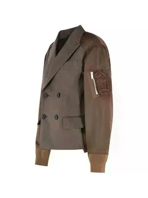 Sacai Double-breasted Panelled Jacket
