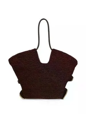Zimmermann Ruffle-trimmed Woven Tote Bag - Brown